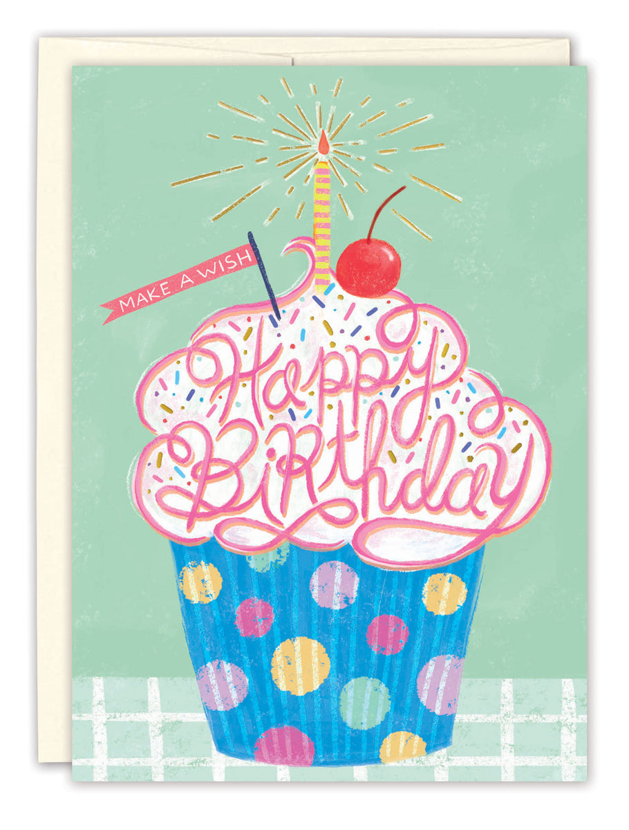 Cupcake Happy Birthday Wishes Cupcake Happy Birthday Note Card 10